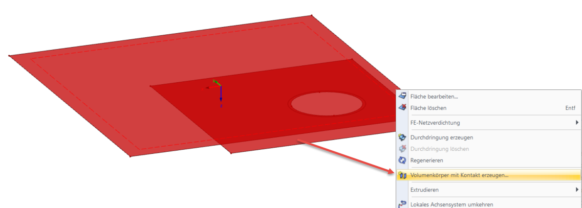 Erstellung eines Kontaktvolumens in RFEM