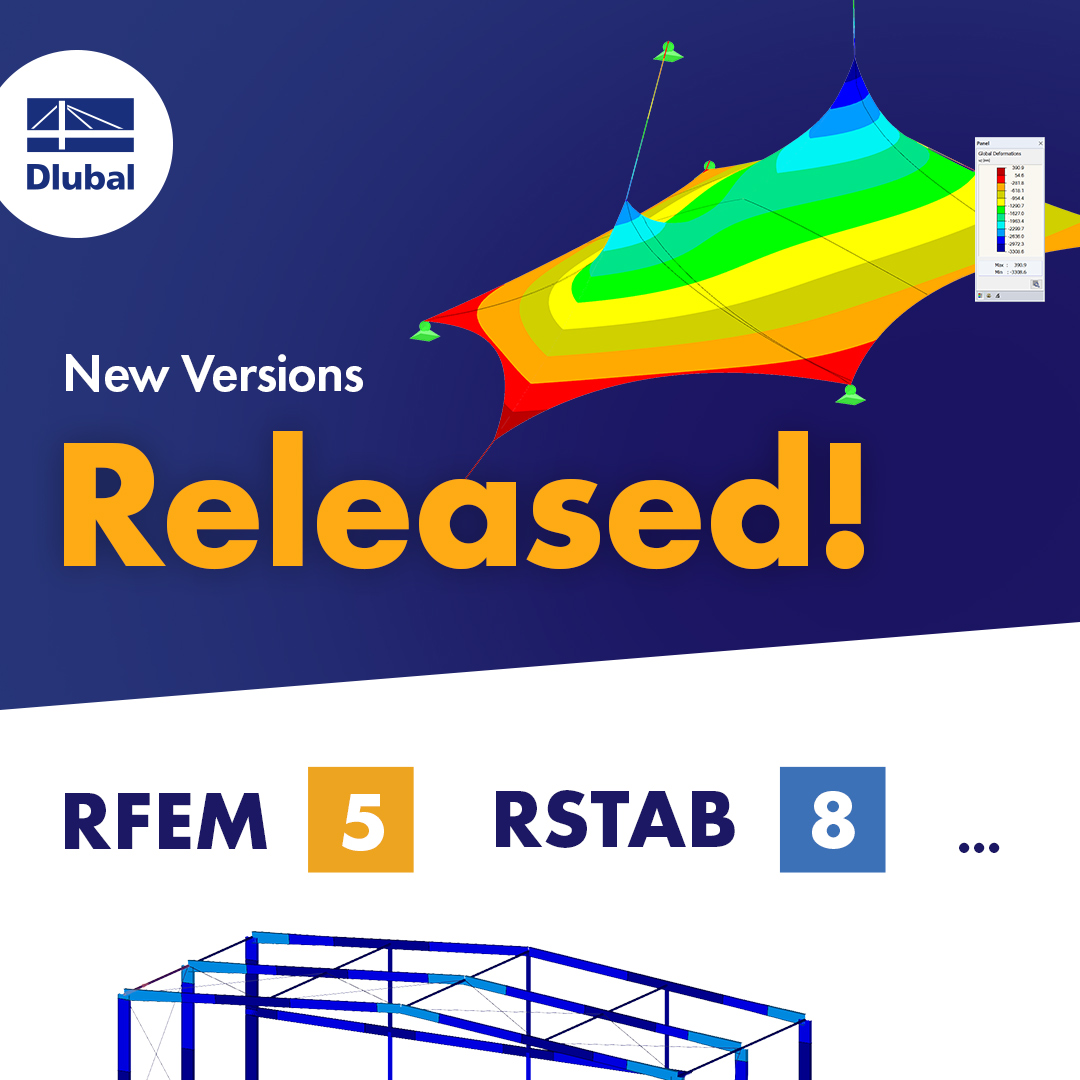 Neue Version für RFEM 5 und RSTAB 8 freigegeben! | Dlubal Software