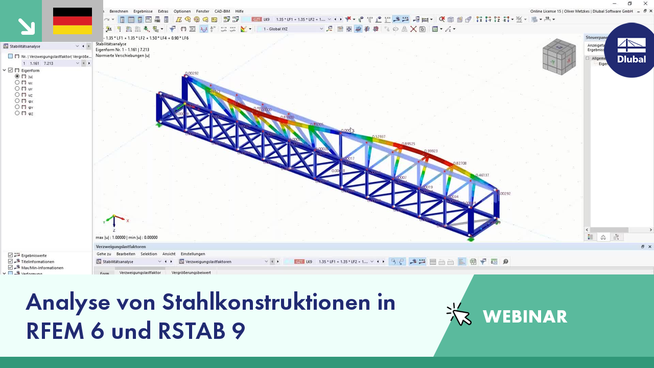 Analyse von Stahlkonstruktionen in RFEM 6 und RSTAB 9 | Di, 7. März ...