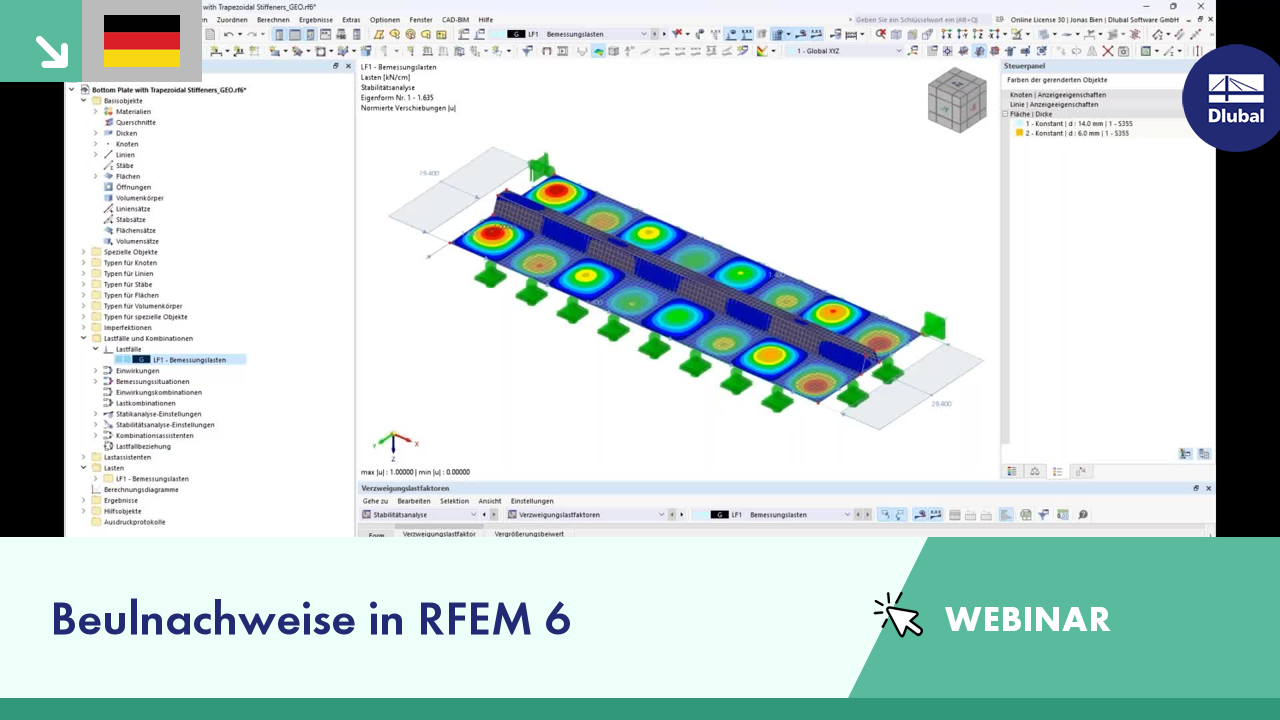 Beulnachweise in RFEM 6 | Eurocode 3 | WEBINAR