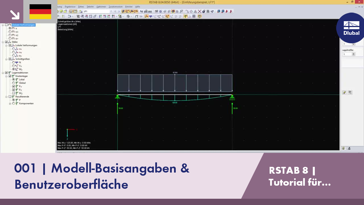 RSTAB 8 Tutorial für Studenten | 001 Modell-Basisangaben ...