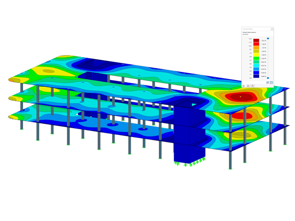 RFEM Structural Model to Download | Apartment Building