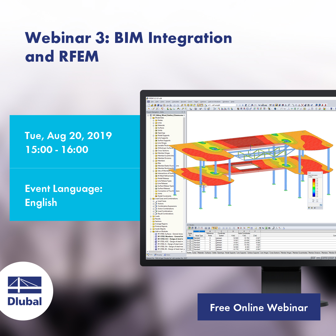 Webinar 3: BIM Integration and RFEM | 20. August 2019