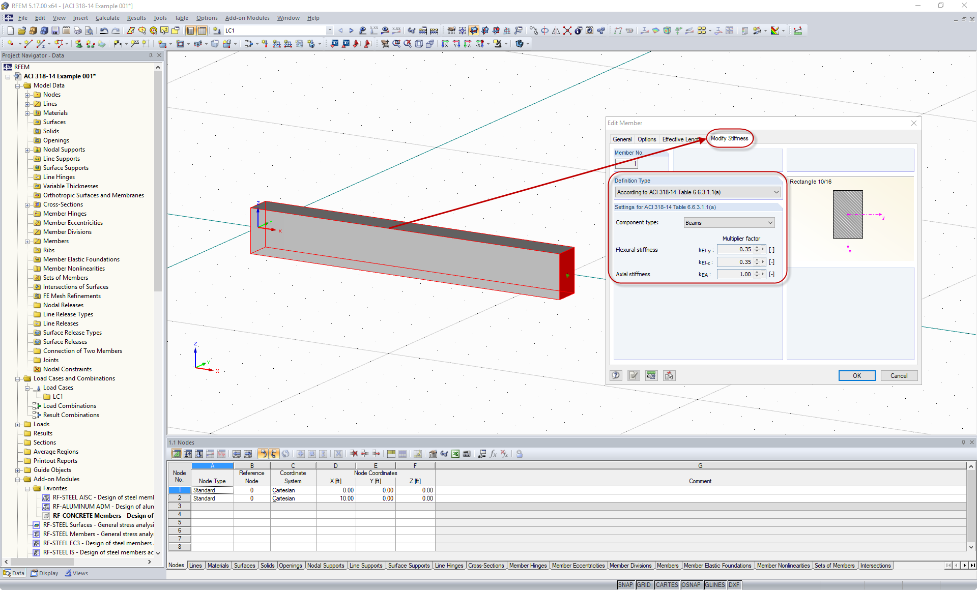 Concrete Stiffness Modification in RFEM According to ACI 318-14 and CSA ...