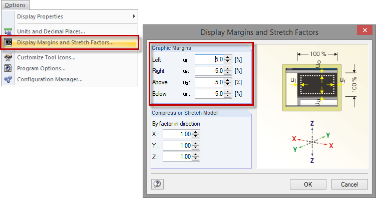 Adjust graphic borders