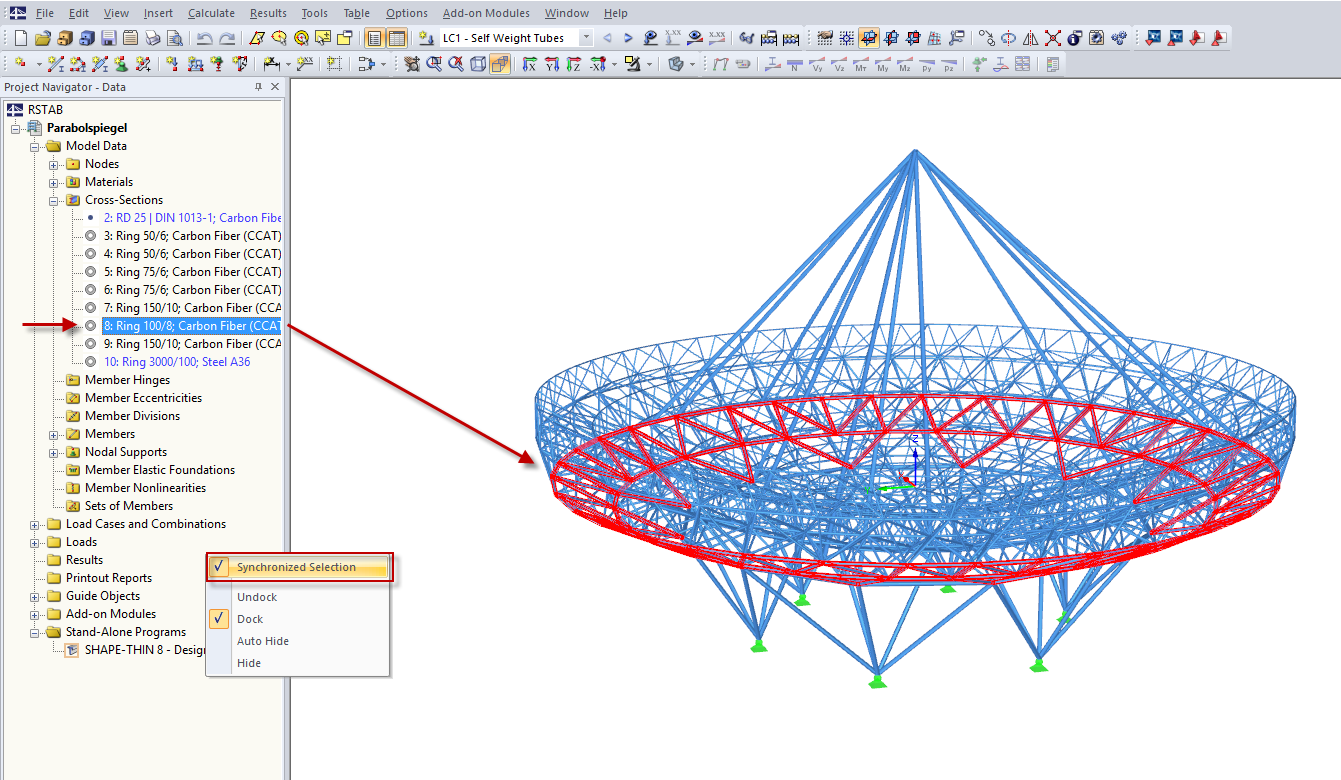 Synchronized Selection in Project Navigator