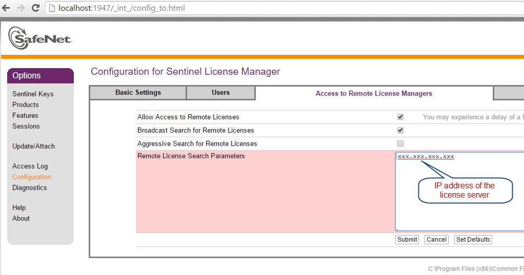 Using Network License via VPN