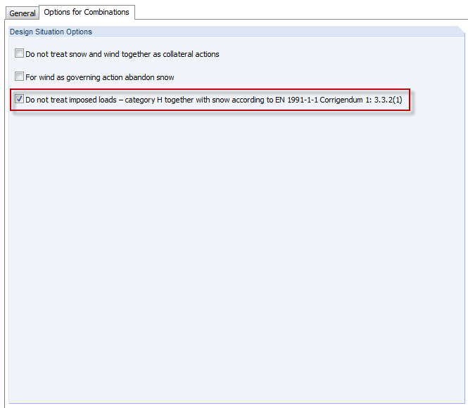 Combination According to EN 1991-1-1