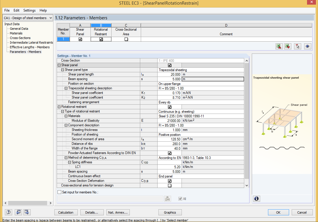 Shear Panel and Rotational Restraint