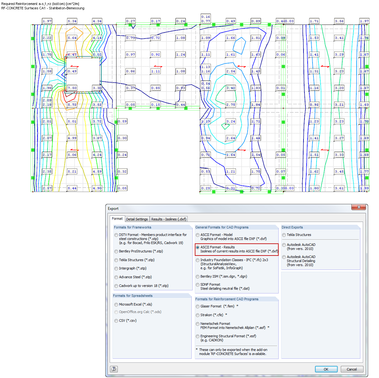 DXF Exporting Results