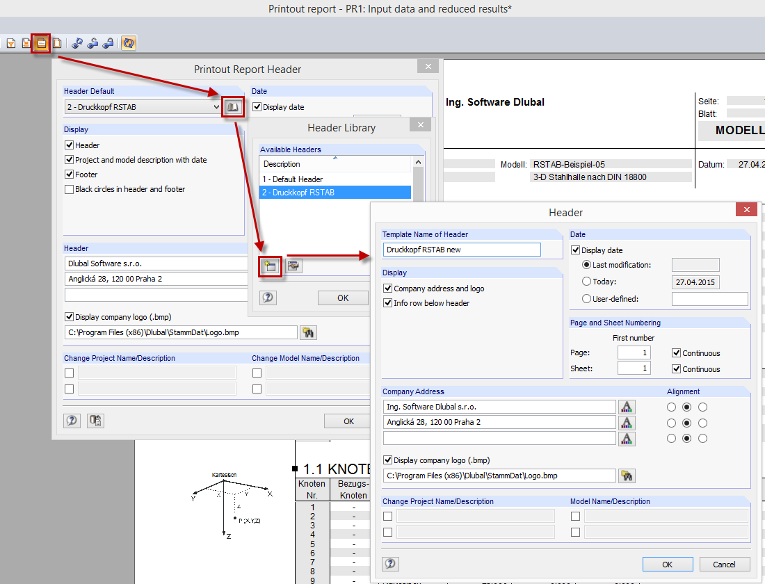 Modifying Printout Report Header in 3D PDF