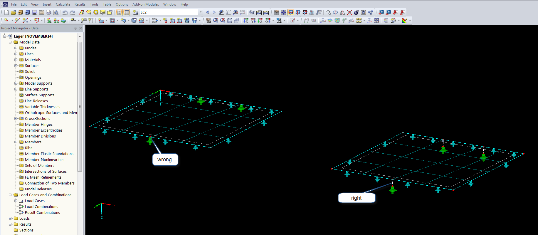 Combined Linear & Nonlinear Supports in Structural Analysis