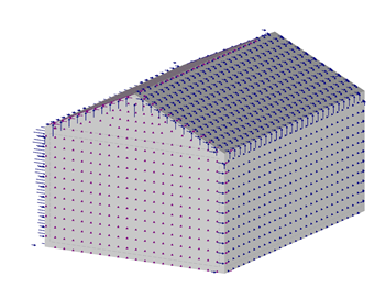 Wind Loads on Building with Duopitch Roof