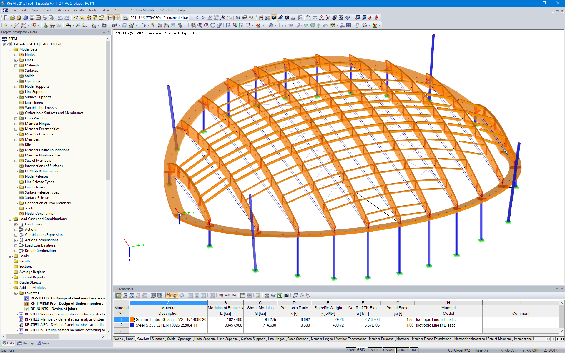 Customer project designed by Dlubal structural analysis software RFEM