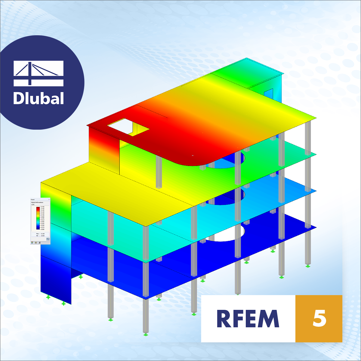 Reinforced Concrete 3D Structure | RFEM Model for Download