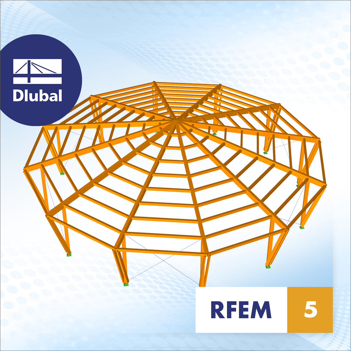 Round Timber Hall | RSTAB Model to Download