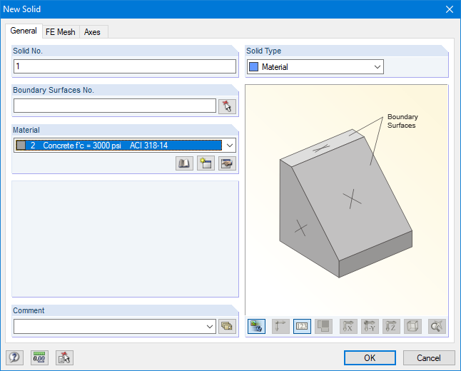 Solid – Spatial Object with Surfaces and Material Properties in RFEM