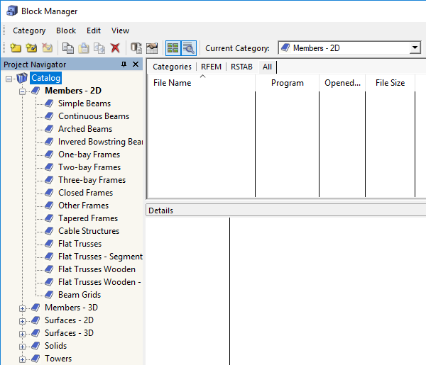 Block Manager in RFEM & RSTAB: Managing Blocks