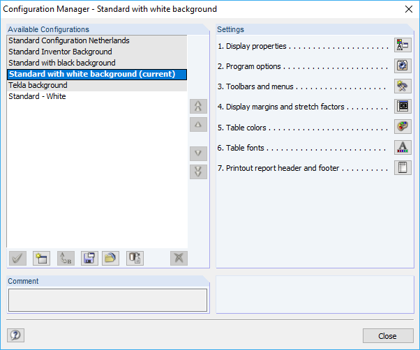 Configuration Manager in RFEM and RSTAB