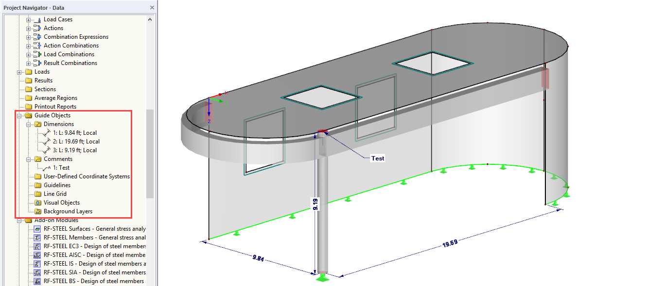 Guide Objects in RFEM: Features and Visualization