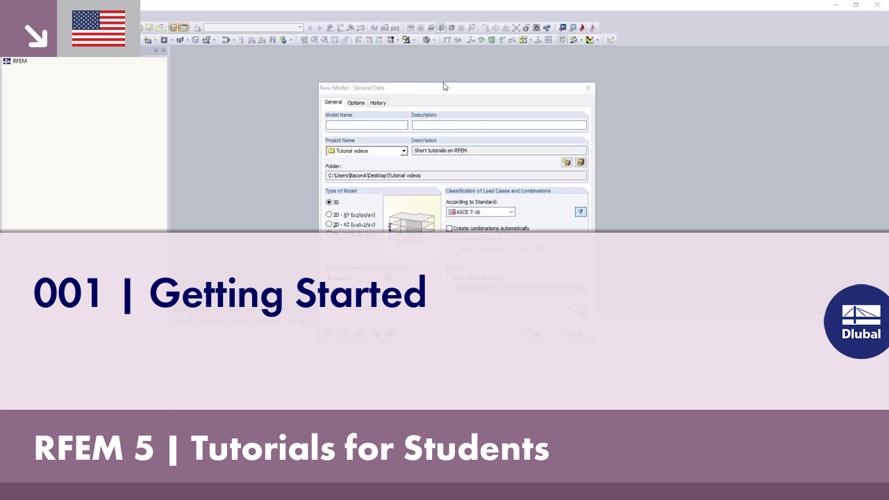 RFEM 5 | Tutorials for Students | 001 Getting Started