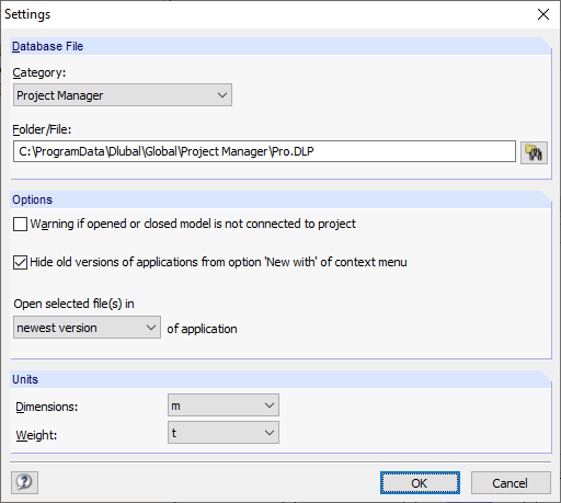 Individual Directory Structures in Project Manager for