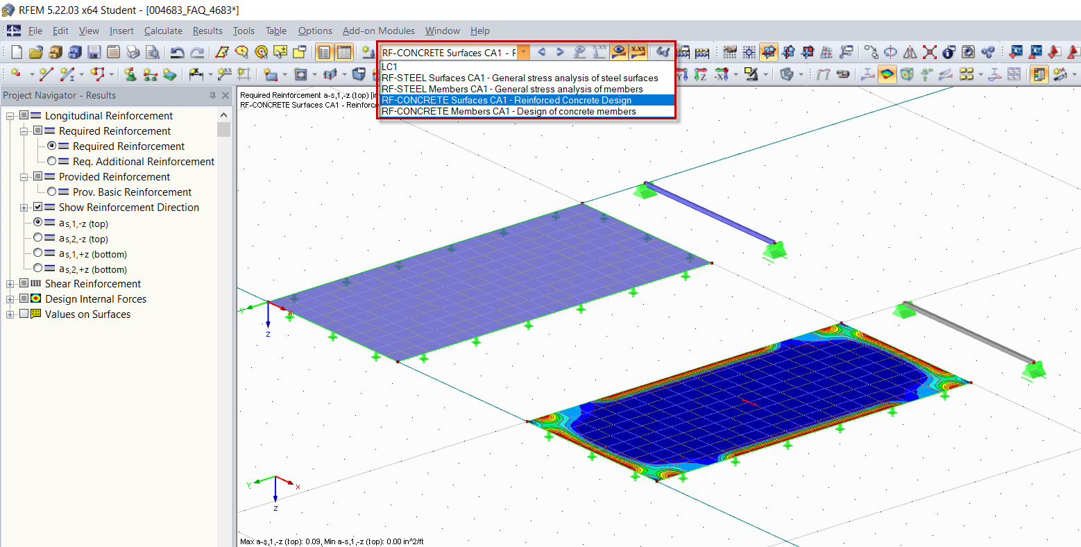 Displaying Results of Add-on Module in Graphic in RFEM or