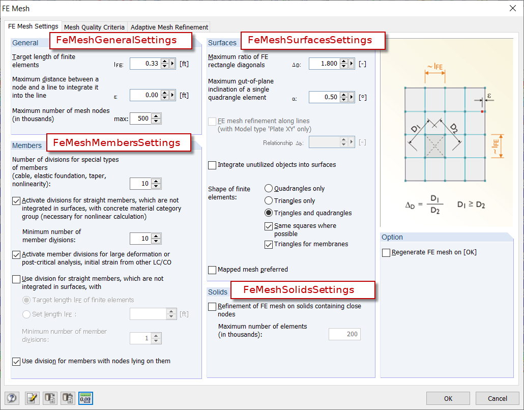 Modifying FE Mesh Settings via COM Interface