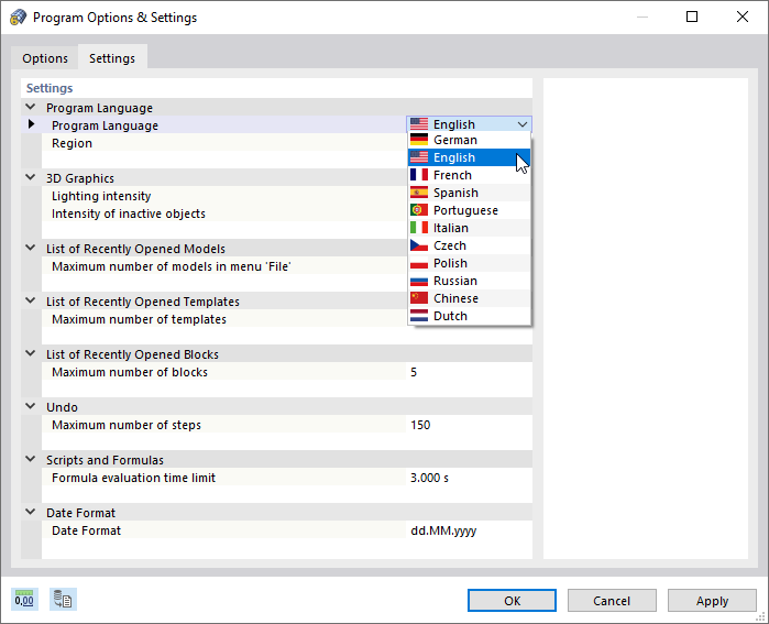Changing Program Language | User Interface | Graphical User Interface ...
