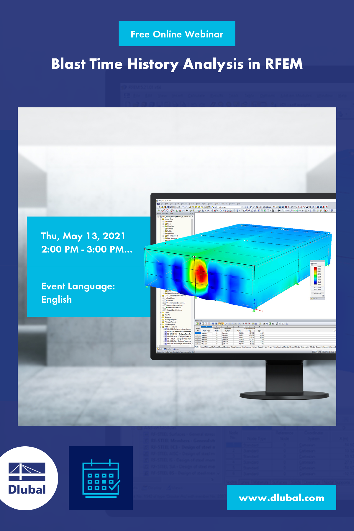 Blast Time History Analysis In RFEM Thu May 13 2021 2 00 PM 3 Blast Time History Analysis In RFEM Thu May 13 2021 2 00 PM 3