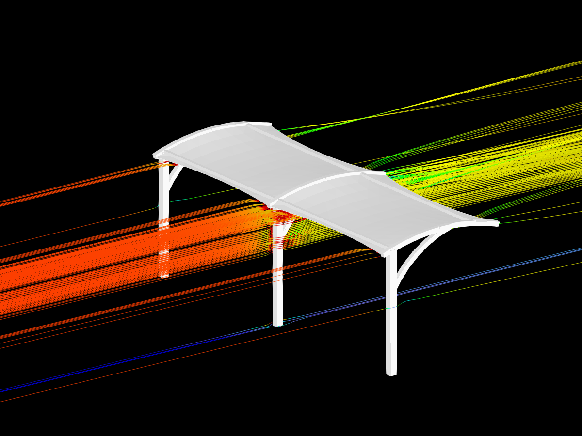 Membrane Roof of Bus Stop | 002462