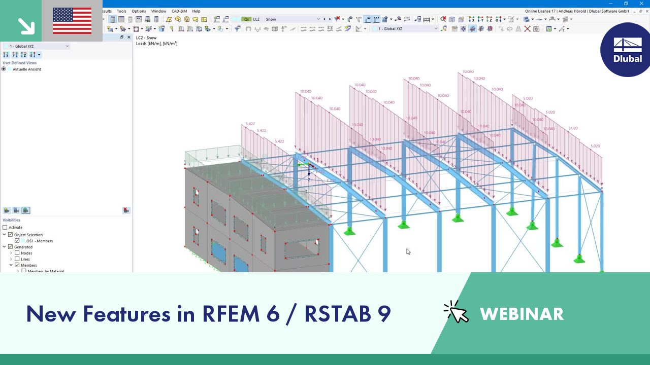 Webinar: New Features in RFEM 6 and RSTAB 9