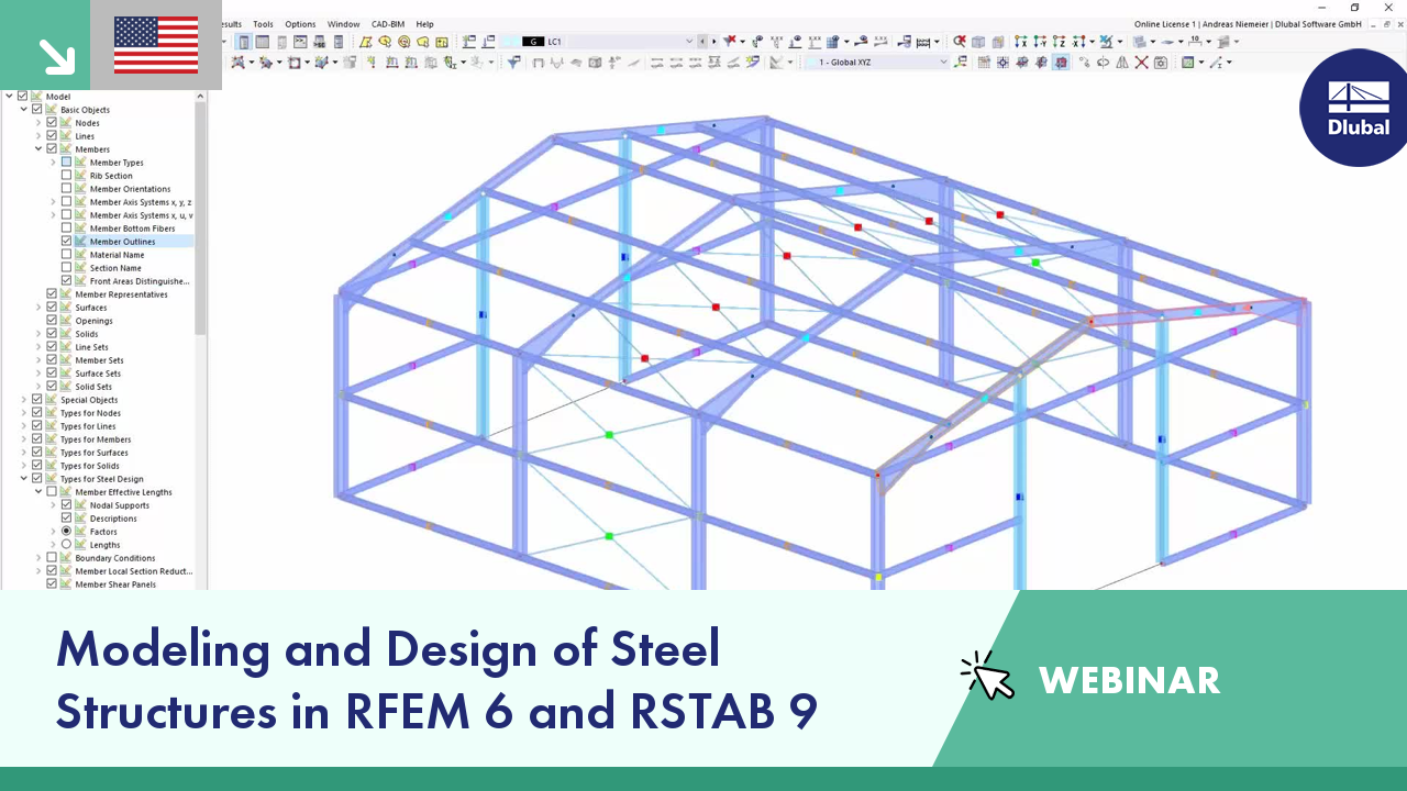 Modeling and Design of Steel Structures in RFEM 6 and RSTAB 9 | 2021-10-20 | WEBINAR