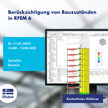 Webinar | Construction Stage Analysis in RFEM 6 | Dlubal Software
