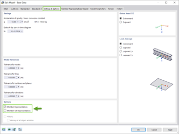Member (Set) Representatives in RFEM 6