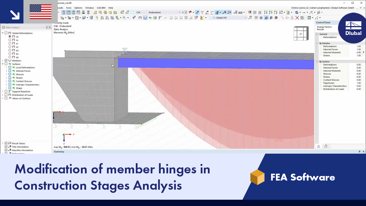 Modification of Member Hinges in CSA