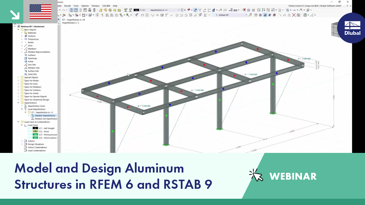Introduction to Aluminum Modeling & Design in RFEM 6 & RSTAB 9 | Free Webinar