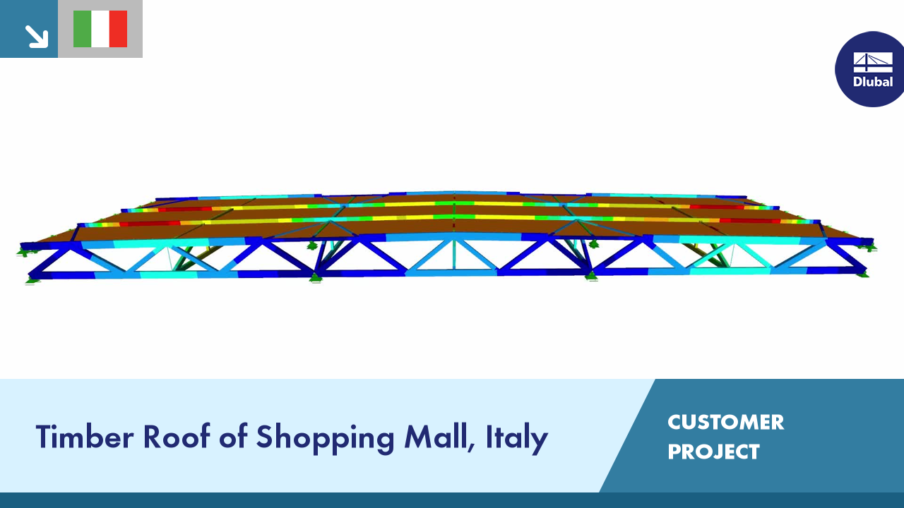 Timber Roof of Shopping Mall, Italy