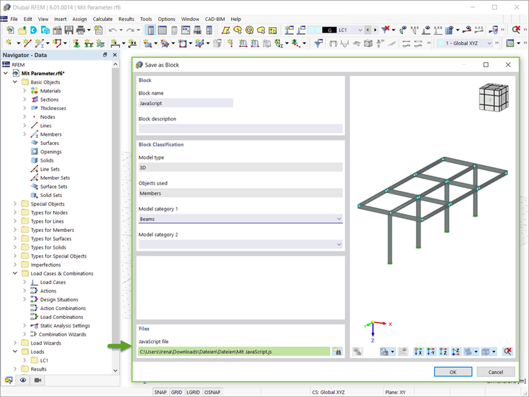 Dynamic Blocks in RFEM 6 (via JavaScript)