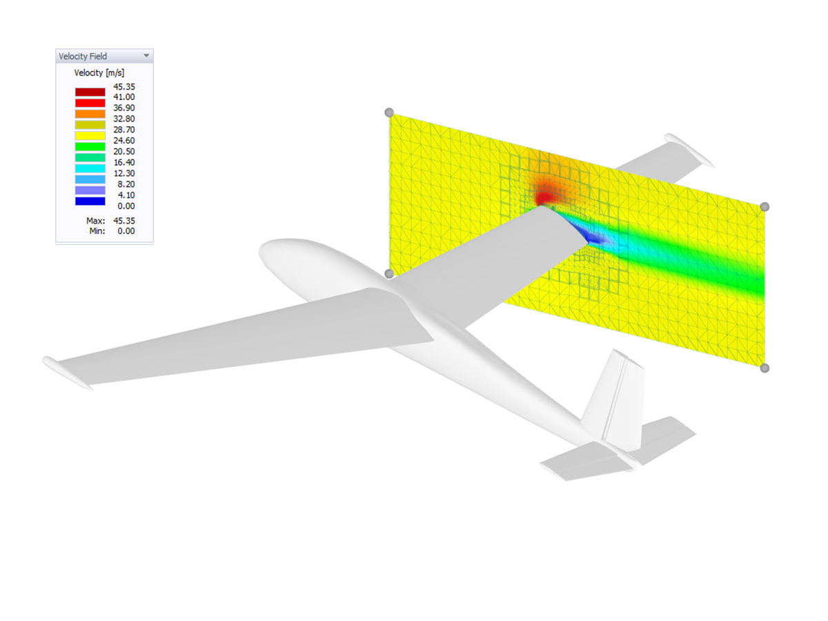 Flow Around Glider | CFD Simulation | 003370