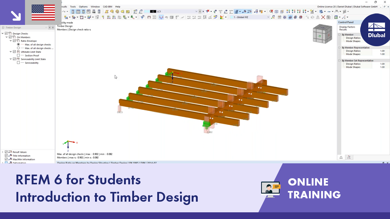 RFEM 6 for Students | Introduction to Timber Design | May 25, 2022
