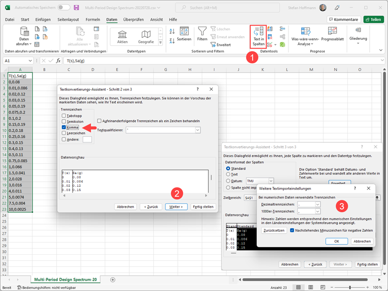 Creating Response Spectrum ASCE 7-22