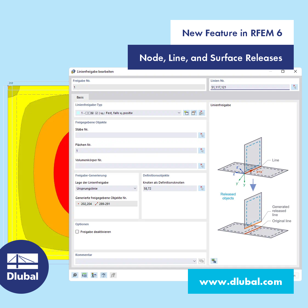 New Feature in RFEM 6 | Node, Line, and Surface Releases