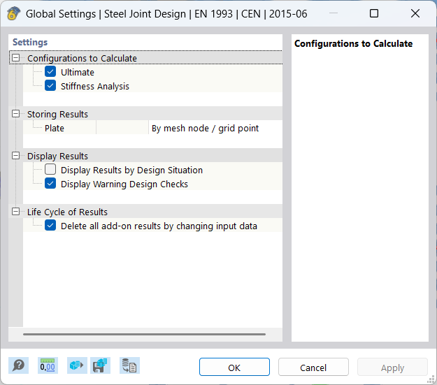 Global settings | Steel joint design | Design Specifications | RFEM 6 ...