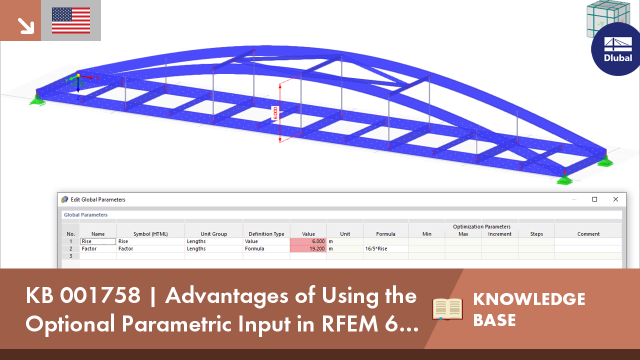 KB 001758 | Advantages of Using the Optional Parametric Input in RFEM 6 ...