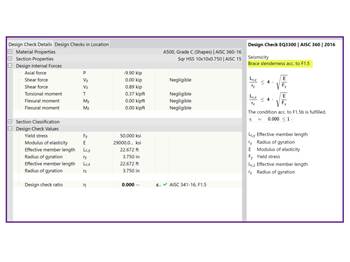 AISC 341-16 Braced Frame Design in RFEM 6