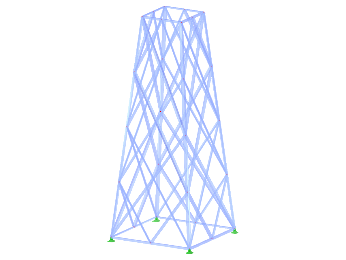 TSR062-a | Lattice Tower | Rectangular Plan | Double X-Diagonals (Not ...