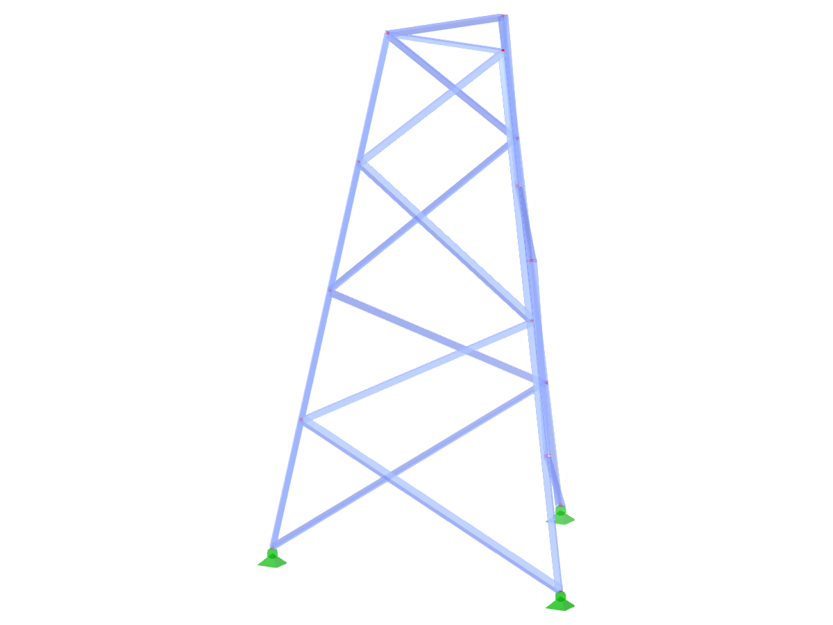 TST012-a | Lattice Tower | Triangular Plan | K-Diagonals Right | 002315