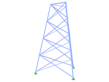 TST034-b | Lattice Tower | Triangular Plan | X-Diagonals ...