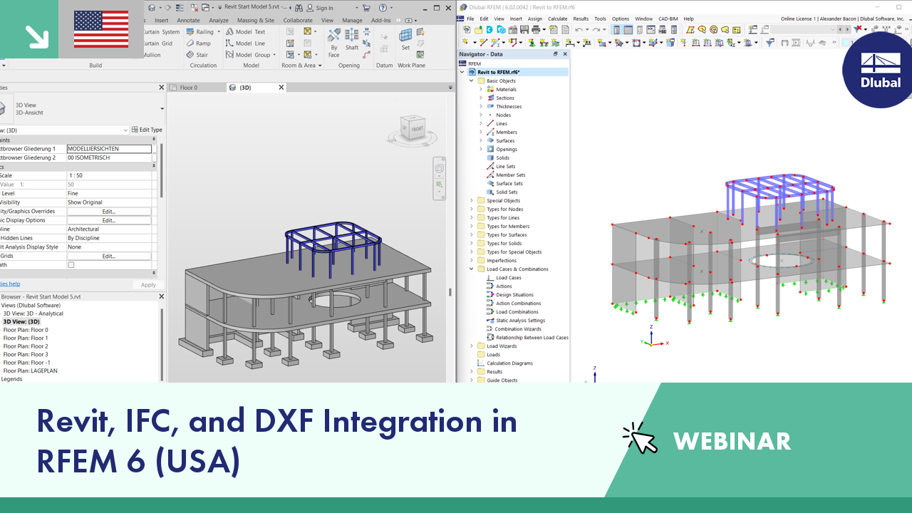 Webinar | Revit, IFC, and DXF Integration in RFEM 6 (USA)